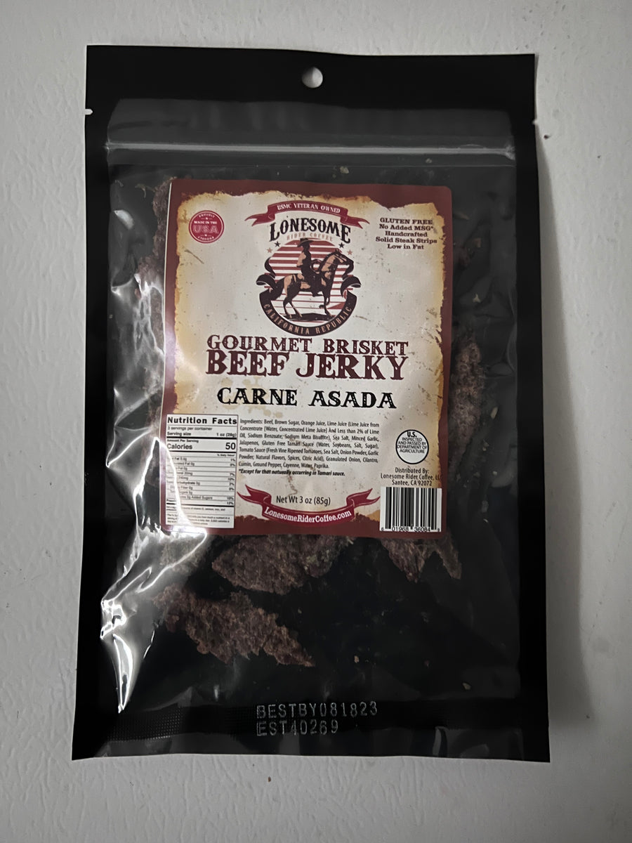 Brisket Beef Jerky - Carne Asada – Lonesome Rider Coffee